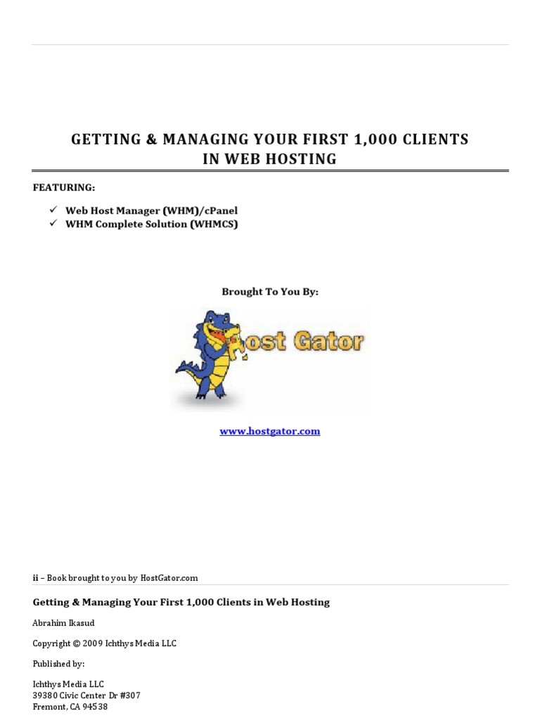 1,000 Clients in Web Hosting | PDF | Websites | Php