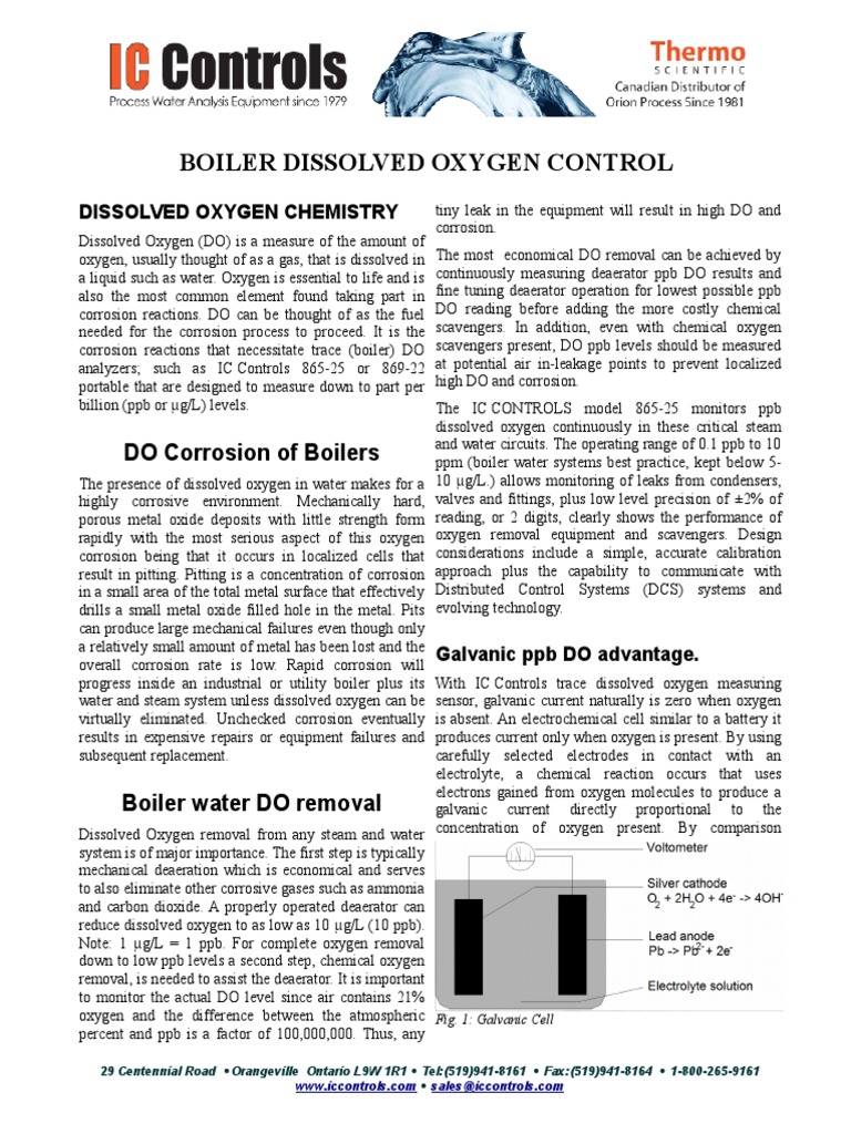 Boiler Dissolved Oxygen Control | PDF | Corrosion | Oxygen