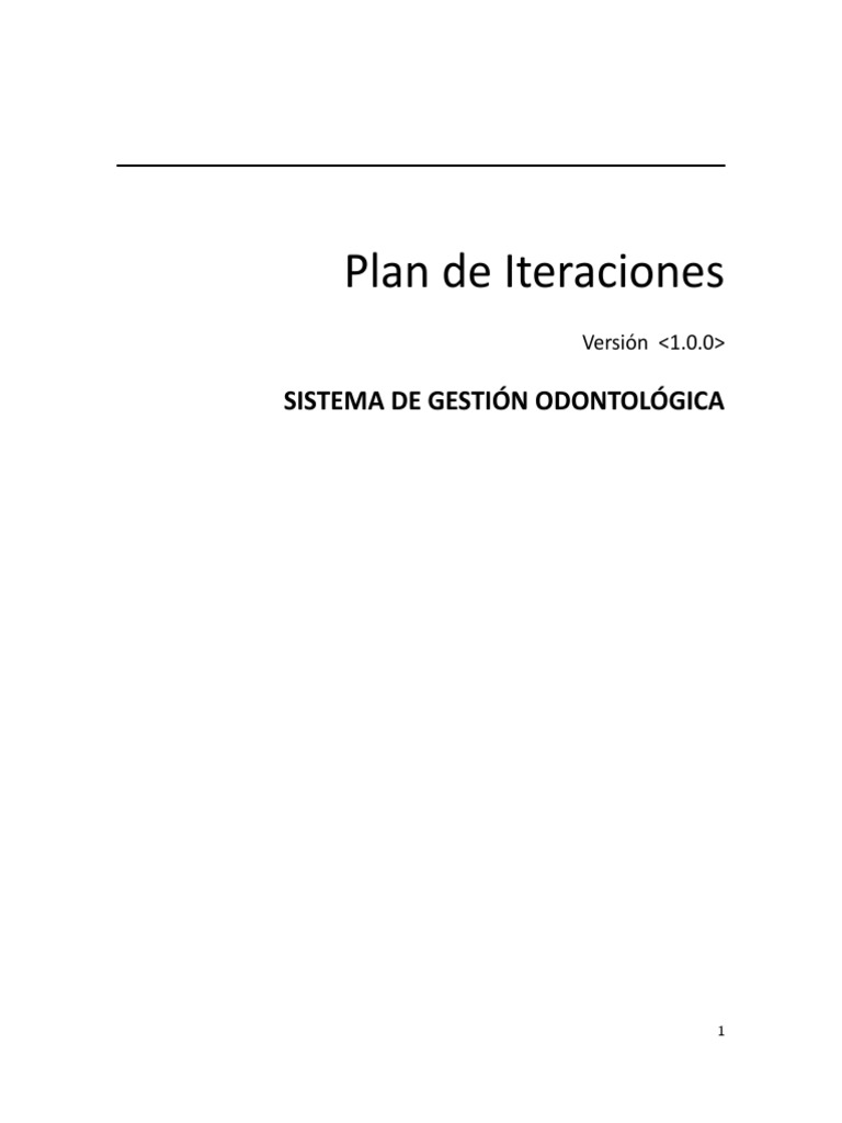 Plan de Iteraciones | PDF | Software | Informática