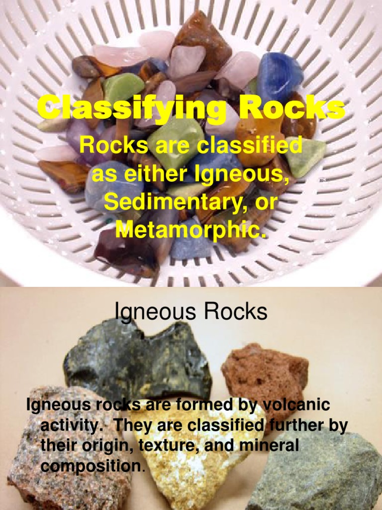 Classifying ROCKS | PDF | Rock (Geology) | Sedimentary Rock