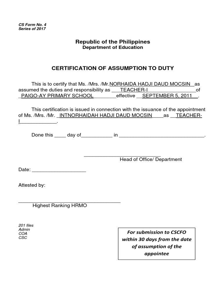 Assumption Blank Form 2 | PDF