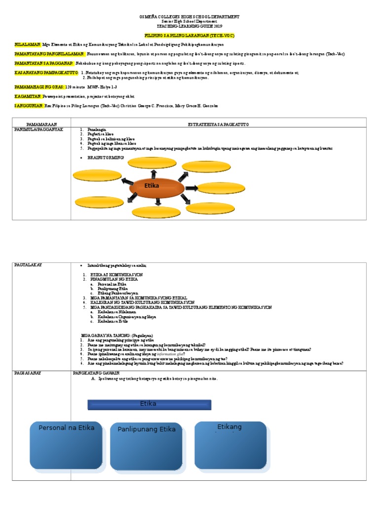 Tech Voc - Aralin 3 | PDF