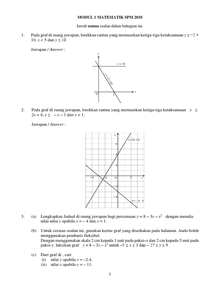 Modul 2 Kertas 2 Matematik SPM | PDF