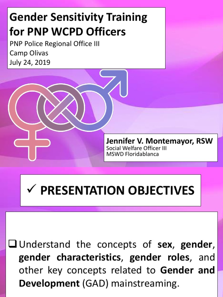 Gender Sensitivity Training For PNP WCPD Officers: PNP Police Regional ...