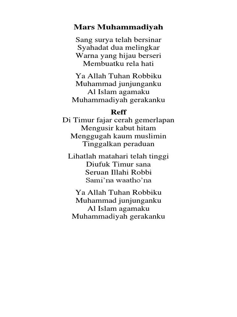 Mars Muhammadiyah | PDF