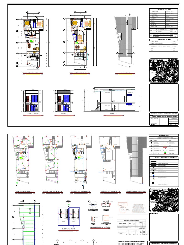 Planos Arq. y Estruc Vivienda de La Sra. Martha Vera | PDF