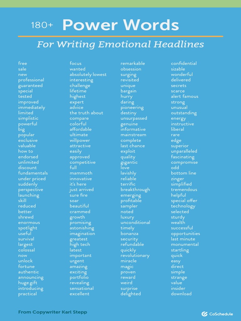 180 Emotional Words List PDF | PDF