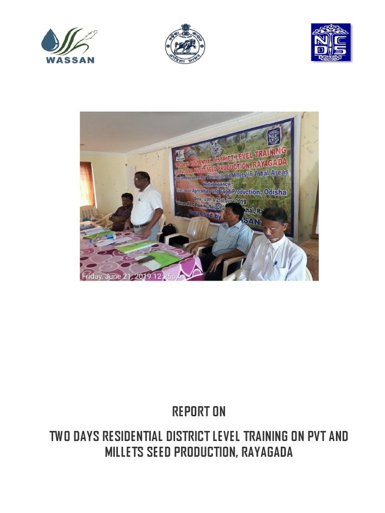 Report On Seed Training | PDF | Seed | Agriculture