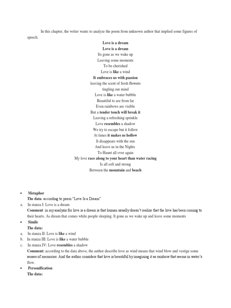 Love Is A Dream - Poem | PDF | Dream | Love