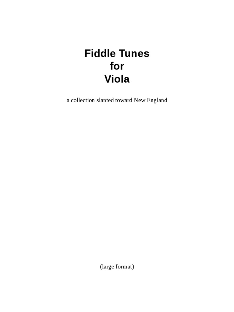 Fiddle Tunes For Viola | PDF | Folk Music | Viola