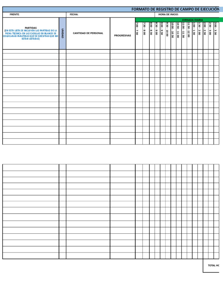 Formato Registro Diario de Avance | PDF | Naturaleza