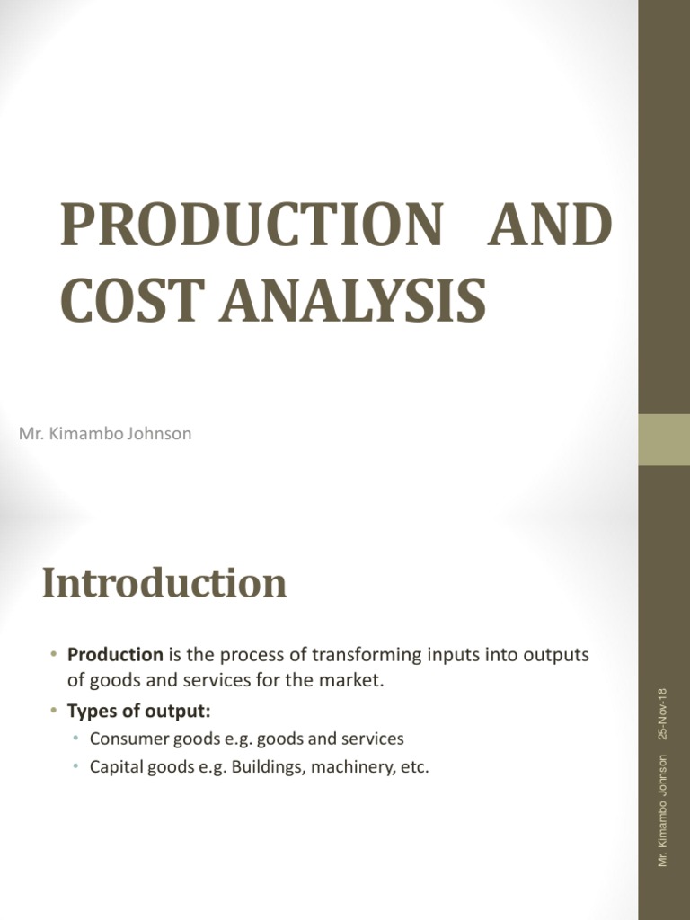 Production Analysis Topic Three | PDF | Production Function | Factors ...