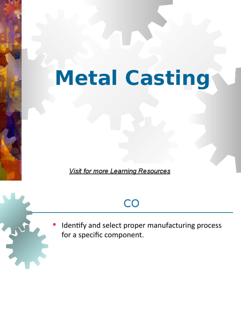 Chapter 3 Casting | PDF | Casting (Metalworking) | Foundry