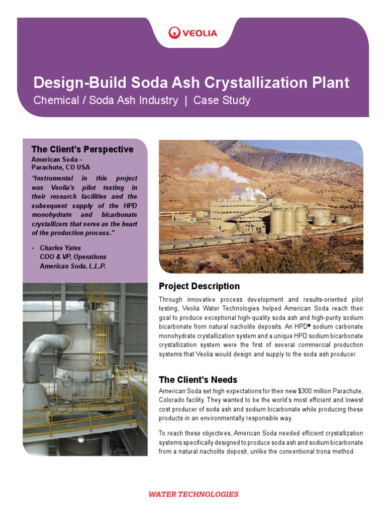 Design-Build Soda Ash Crystallization Plant | PDF | Sodium Carbonate ...