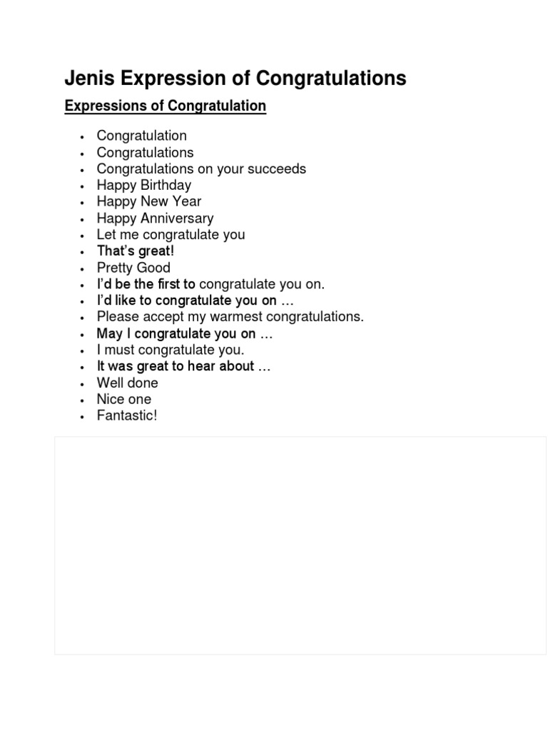 Jenis Expression of Congratulations | PDF
