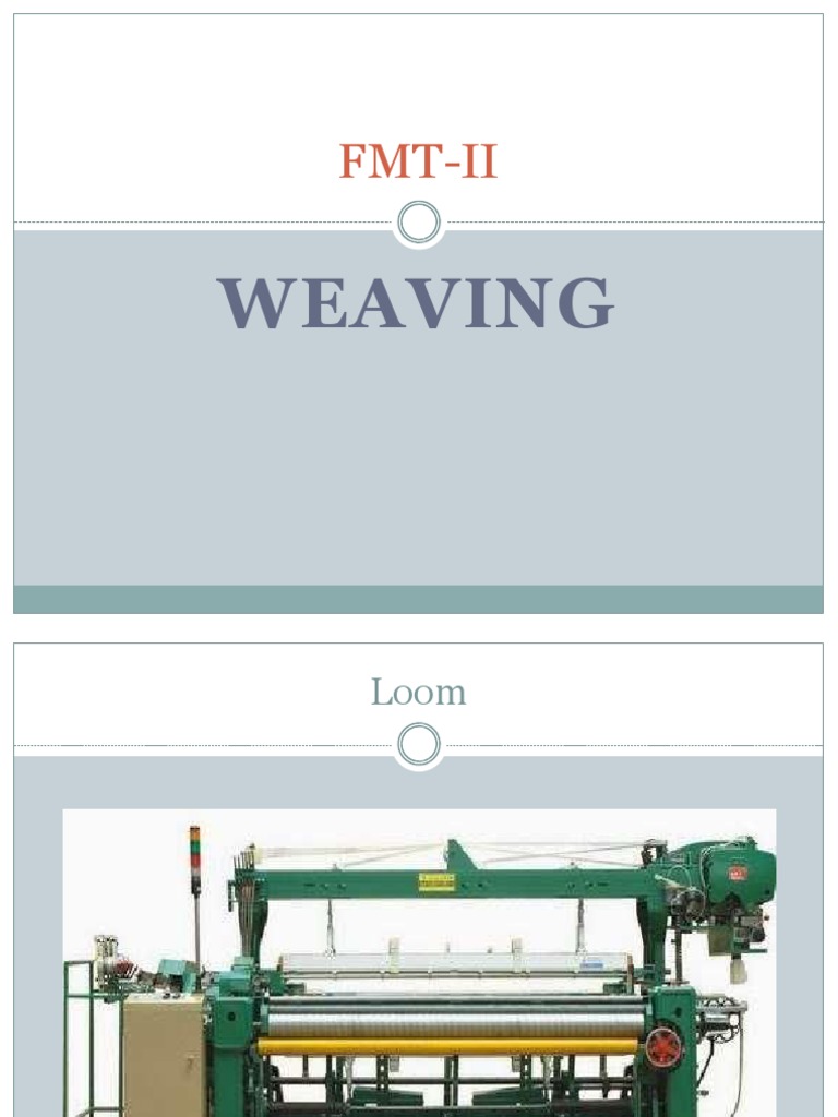 Classification and Evolution of Looms: Tracing the Development of ...