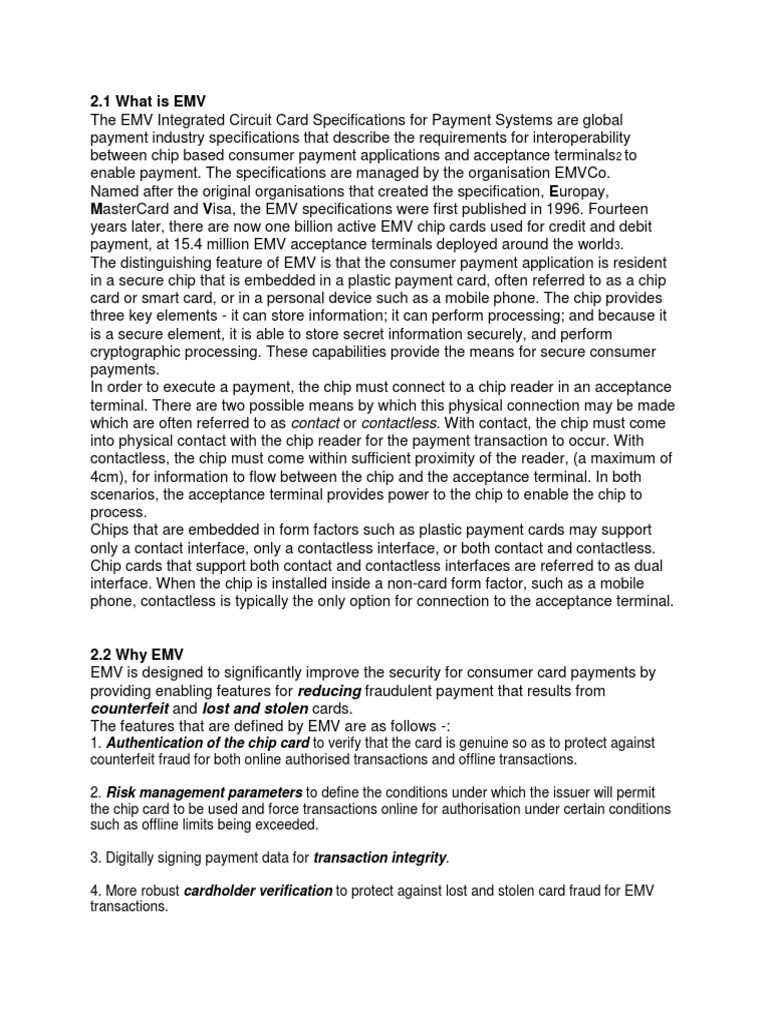 EMV Card Architecture Overview | PDF | Emv | Smart Card
