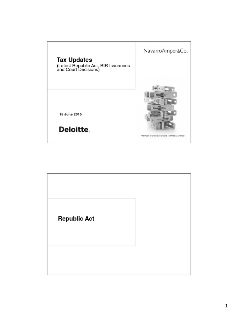 Tax Updates and Recent CTA Rulings by SenenQuizon | PDF | Value Added ...