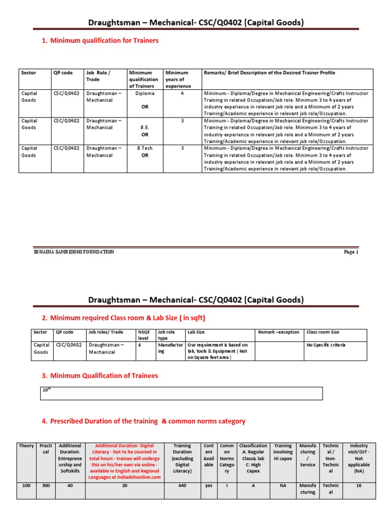 Draughtsman Mechanical Qualification Guide | PDF | Technical Drawing ...