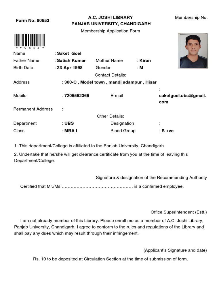 A.C. Joshi Library Panjab University, Chandigarh | PDF