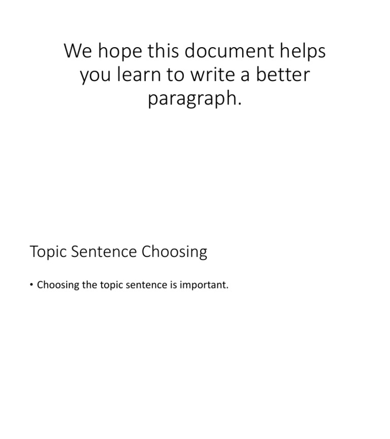 Organized Paragraph Writing For Intermediate Level Students | PDF ...