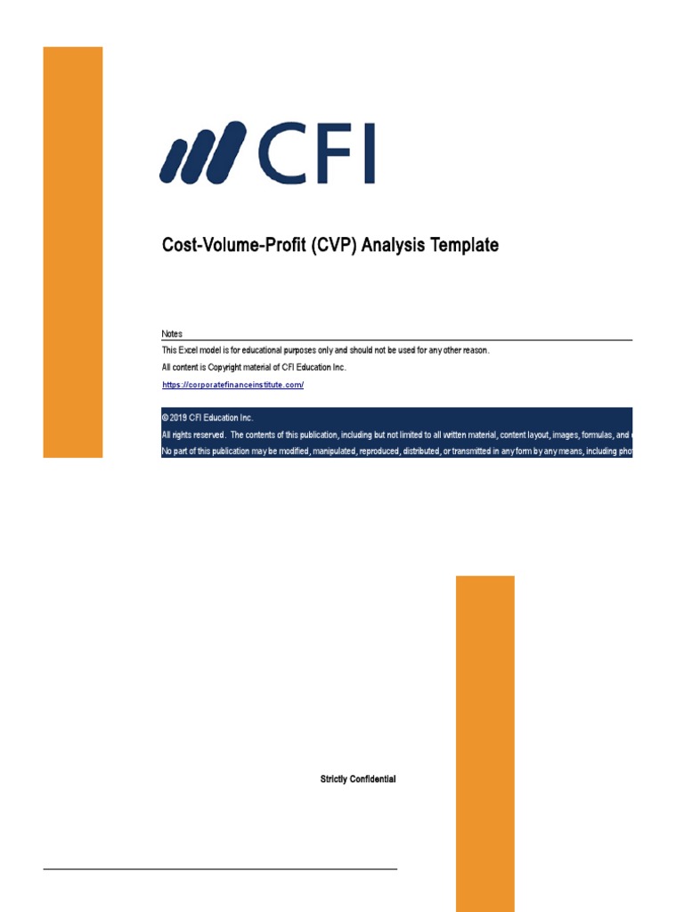 Cost-Volume-Profit (CVP) Analysis Template | PDF