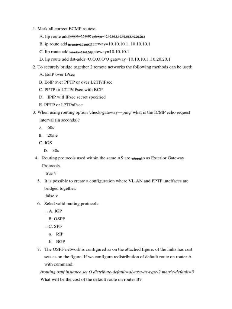 MTCRE | PDF | Router (Computing) | Routing