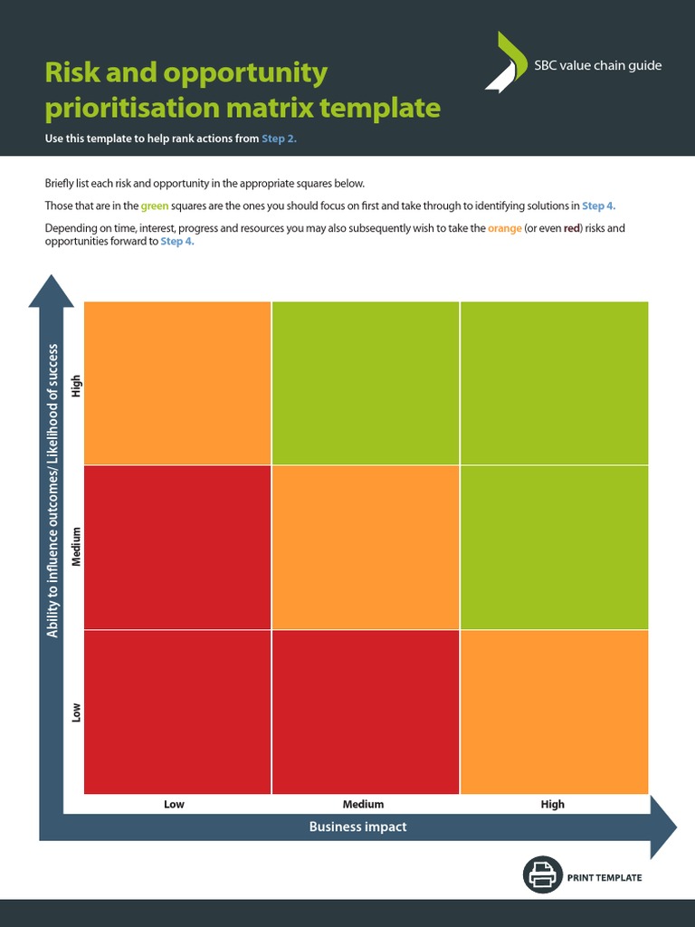 Risk and Opportunity Matrix Template | PDF