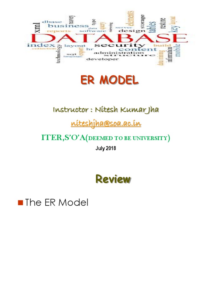 ER Model (Database Management) | PDF | Conceptual Model | Data Model