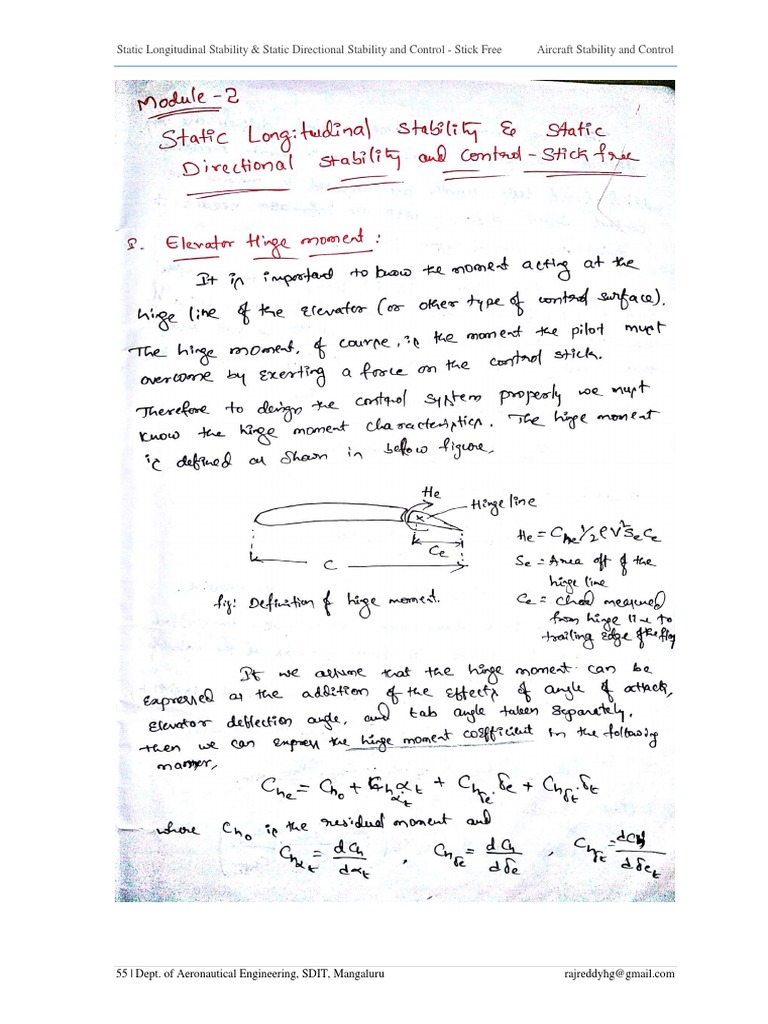 Static Longitudinal Stability & Static Directional Stability | PDF ...