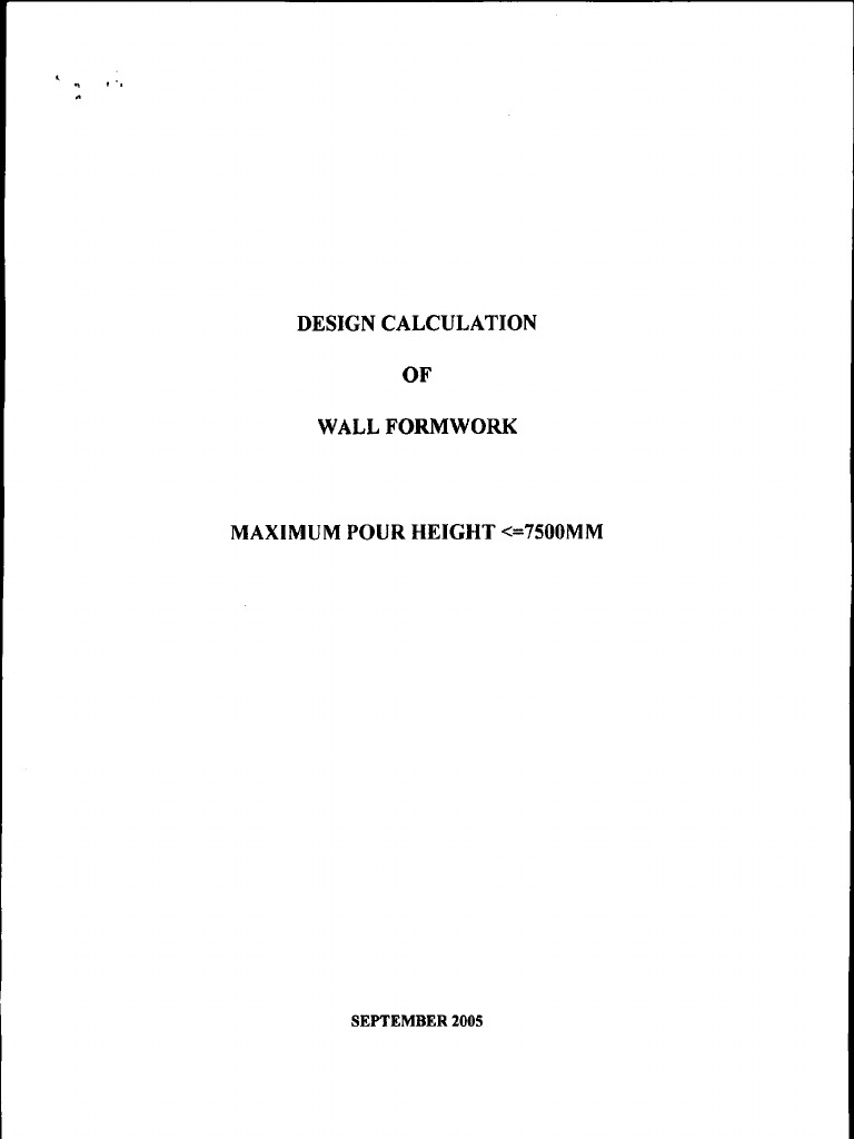 Form Work Calculation Example | PDF