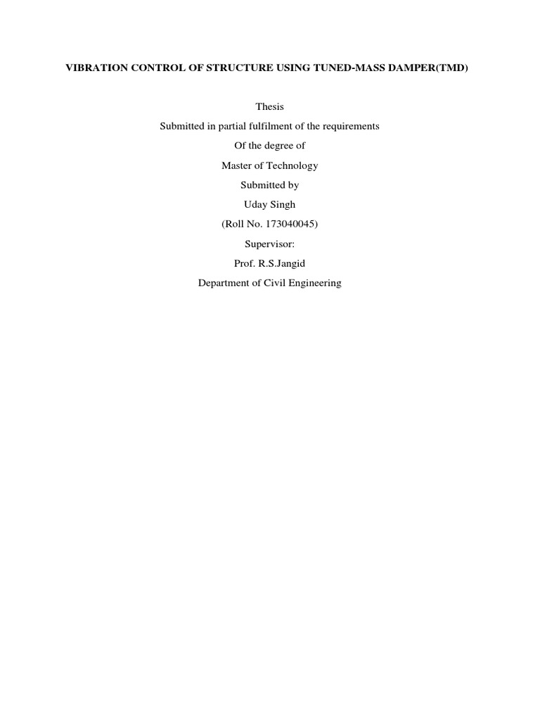 Tuned Mass Damper | PDF | Mathematical Optimization | Control System