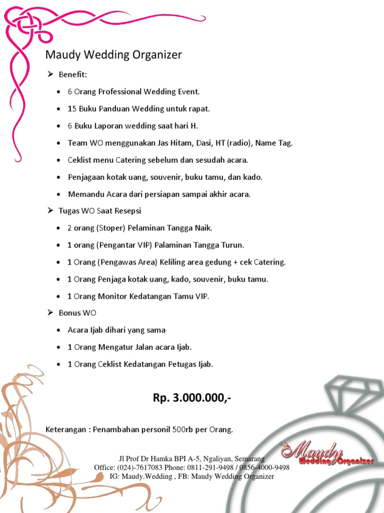 Price List Jasa WO | PDF