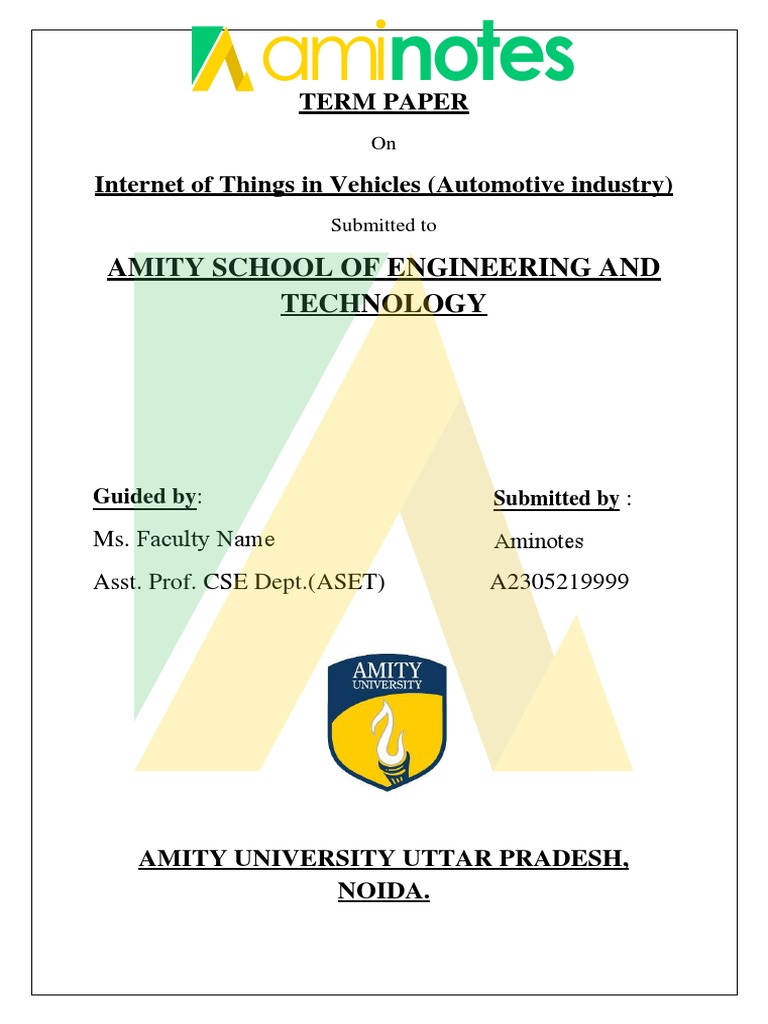 Aminotes - NTCC Project IOT Vehicles | PDF | Internet Of Things | Cloud ...