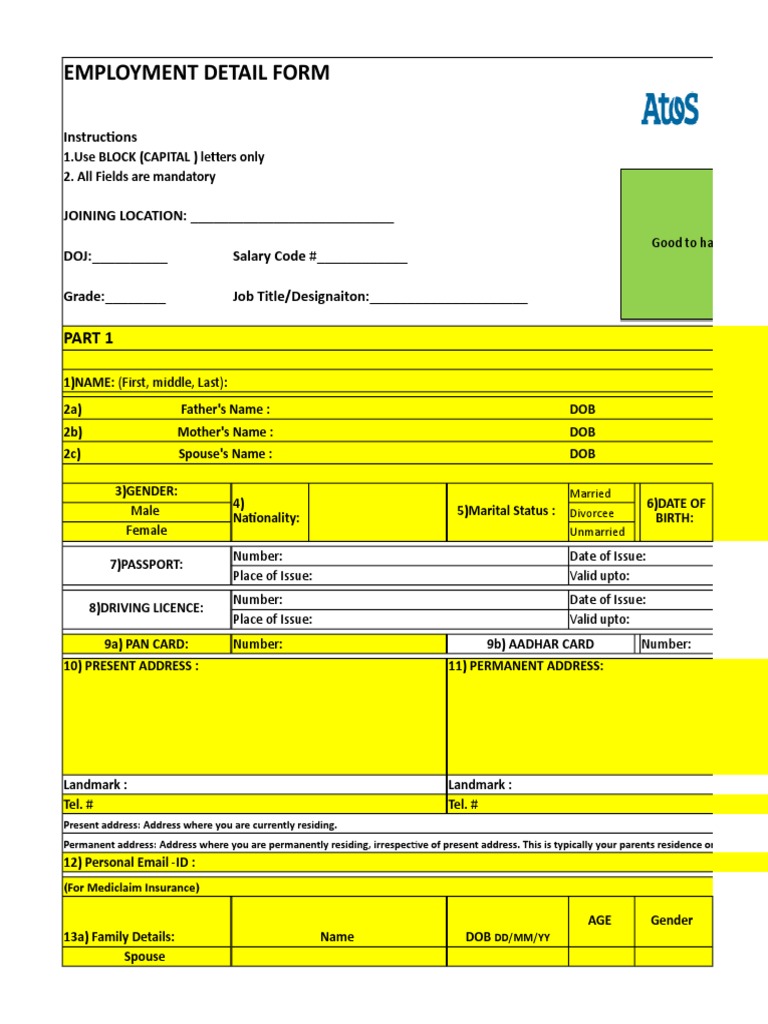 Induction Form | PDF | Employment | Companies