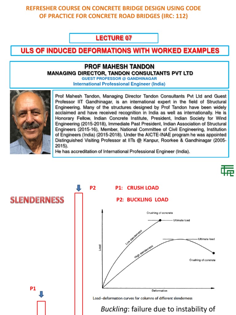Lecture 7B by Prof Mahesh Tandon On ULS of Induced Deformations With Worked Examples PDF | PDF ...