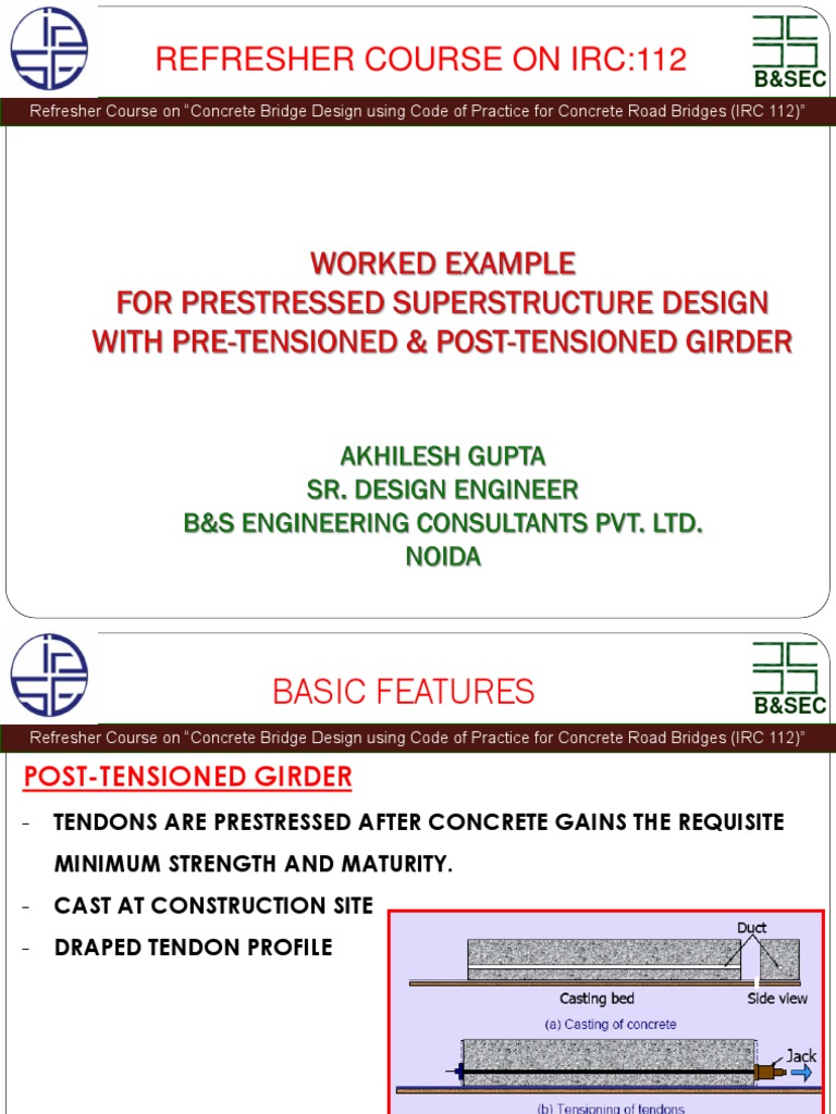 Lecture 9 by MR Akhilesh Gupta On PSC I-Girder Worked Example PDF | PDF ...