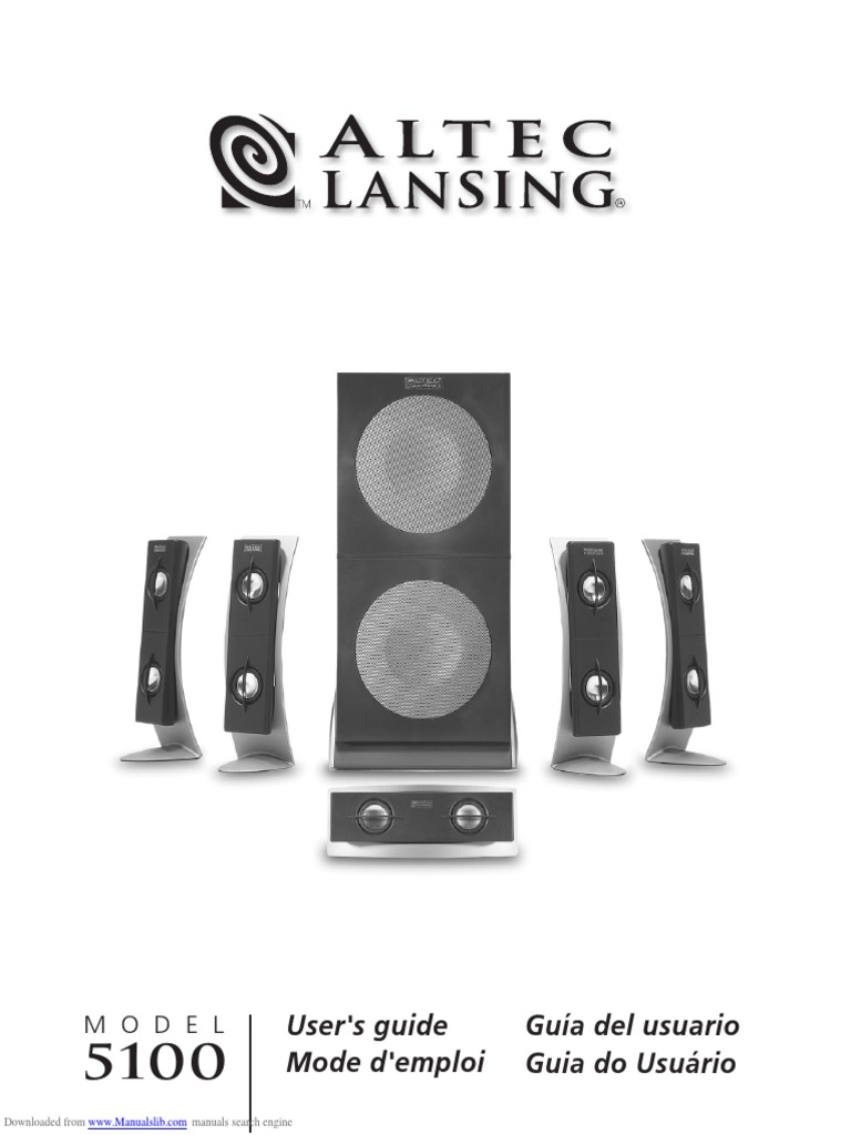 User Manual Altec Lancing 5100 | PDF | Loudspeaker | Electrical Connector