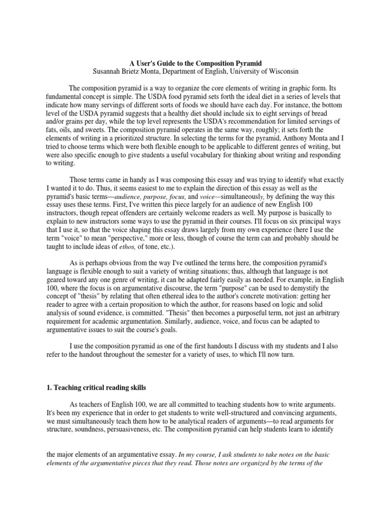 The Composite Pyramid | PDF | Essays | Rhetoric