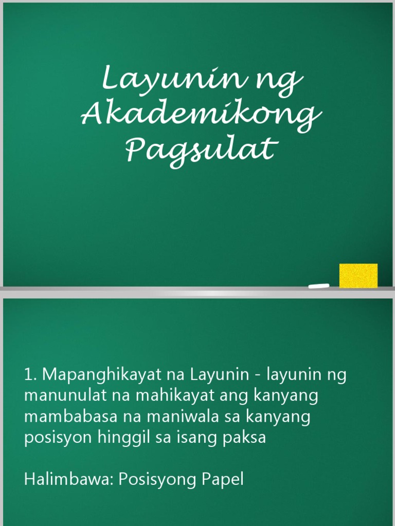 Layunin NG Akademikong Pagsulat | PDF
