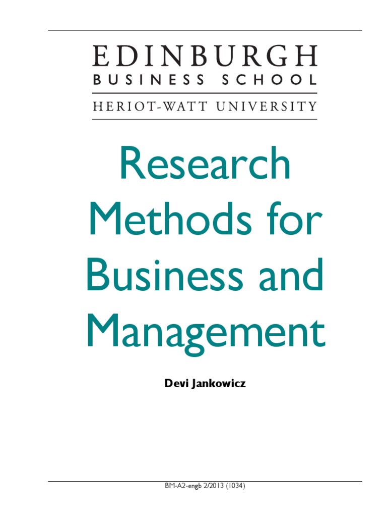 Research Methods Business Management Course Taster | PDF | Thesis ...