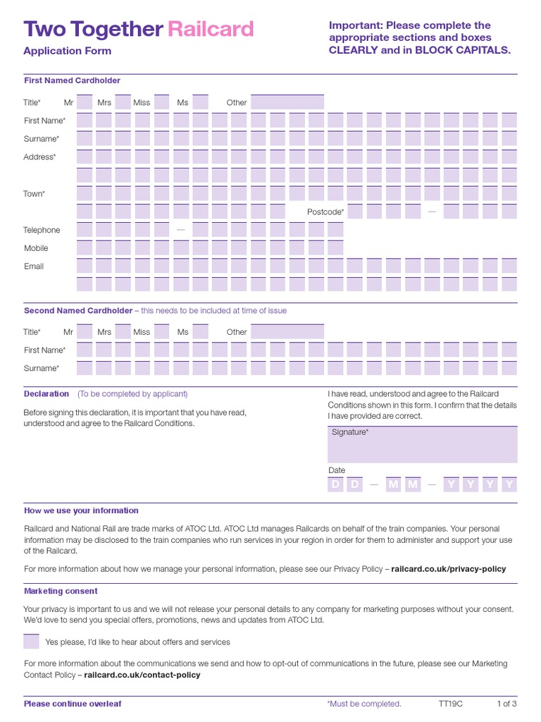 Railcard: Two Together | PDF | Ticket (Admission) | Business