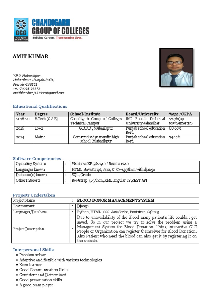 Amit Kumar: Educational Qualifications | PDF | Java Script | Software ... Amit Kumar: Educational Qualifications | PDF | Java Script | Software ...