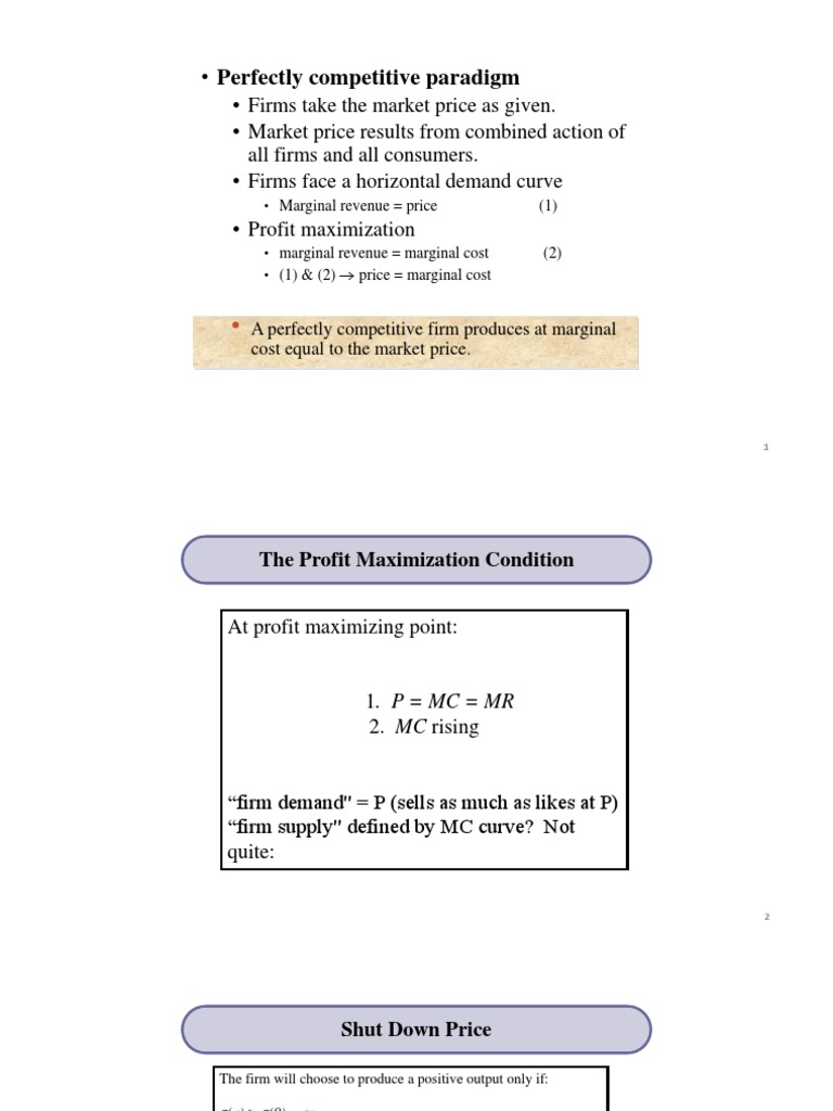 Perfectly Competitive Paradigm | PDF | Monopoly | Demand