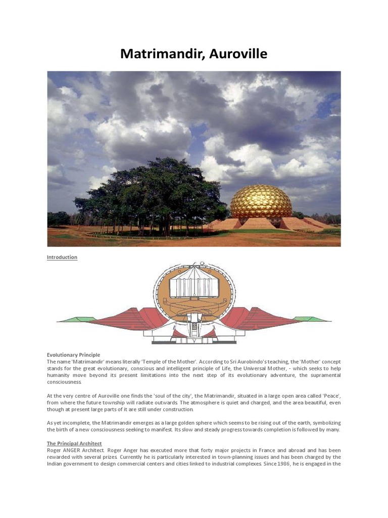 Matri Mandir | PDF | Auroville | Carpet