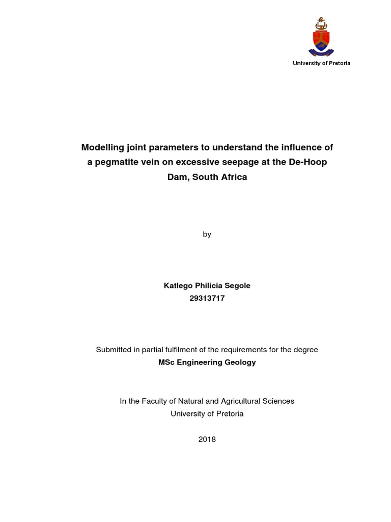 Segole Modelling 2018 PDF | PDF | Dam | Fluid Dynamics