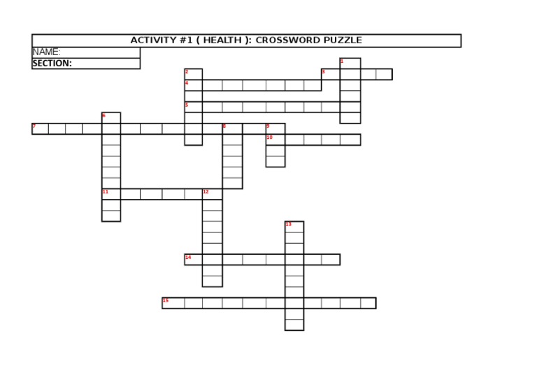 Crossword Puzzle | PDF