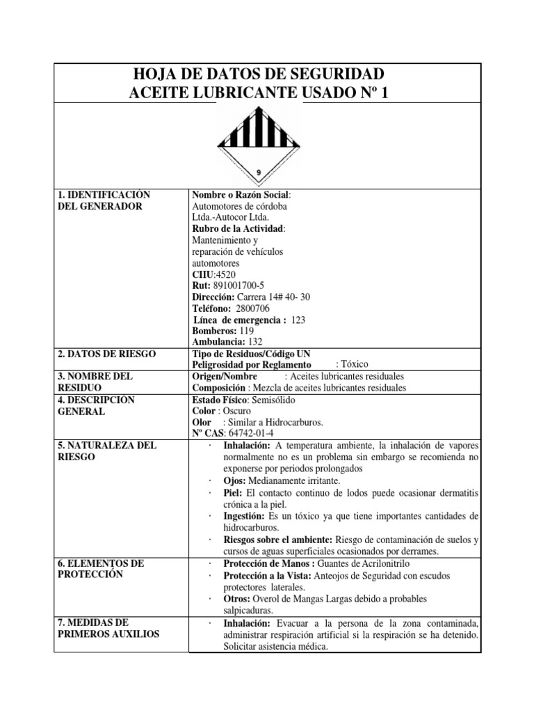 Fichas de Seguridad | PDF | Quemar | Agua