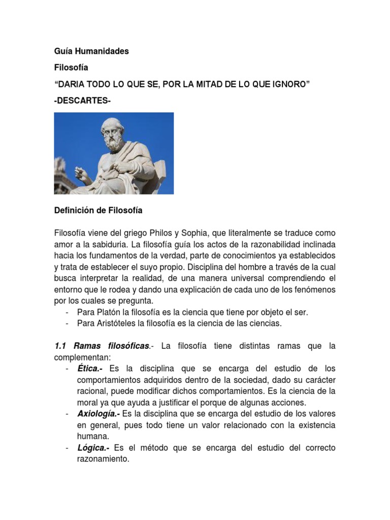 Guia de Filosofia | PDF | Moralidad | Conocimiento