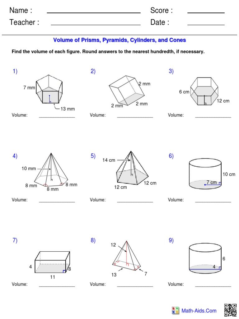 Volume of Geometry | PDF | Volume | Euclidean Geometry